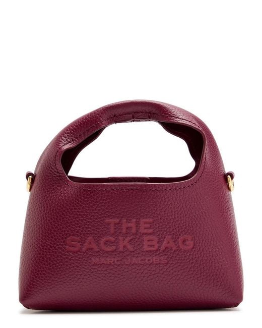 Marc Jacobs The Sack Micro Leather Top Handle Bag in Purple | Lyst