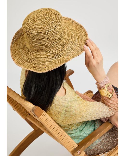 Sensi Studio Metallic Mouldable Straw Hat in Natural | Lyst UK