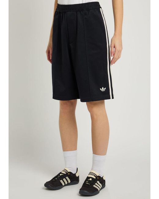Wales Bonner Adidas X X Logo-Embroidered Twill Shorts in Black | Lyst UK