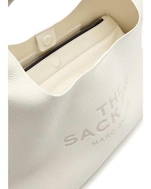Marc Jacobs The Sack Medium Grained Leather Tote in Natural | Lyst