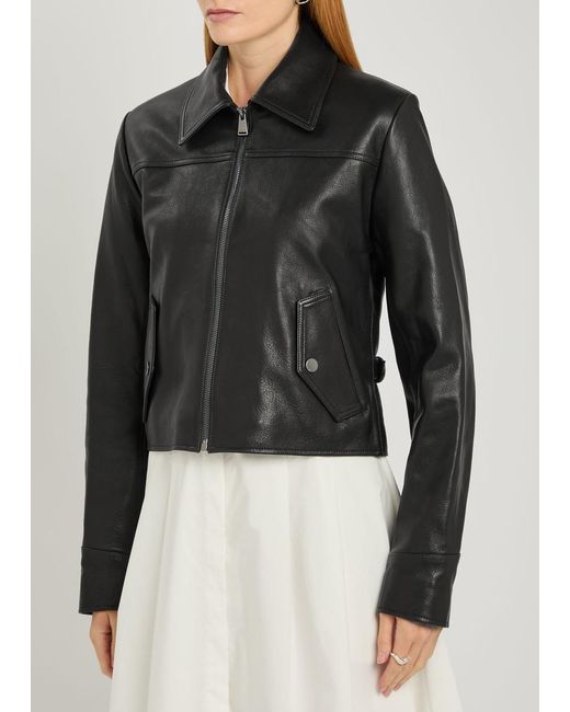 Jonathan Simkhai Freeman Leather Jacket in Black | Lyst UK