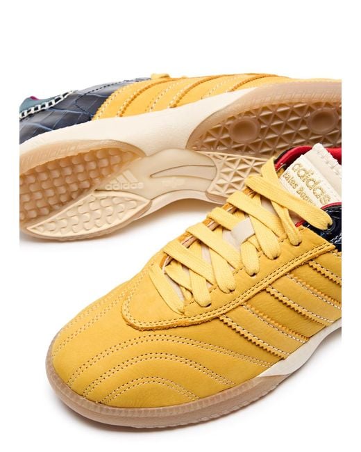 adidas Samba Panelled Suede Sneakers in Yellow | Lyst