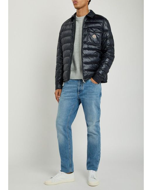 Moncler Mourillion Logo Shell Jacket in Black for Men | Lyst UK