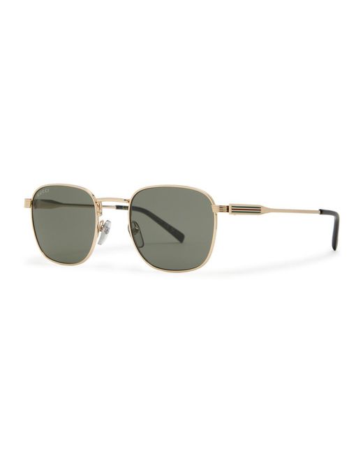 Gucci Rounded Square-Frame Sunglasses in Metallic | Lyst UK