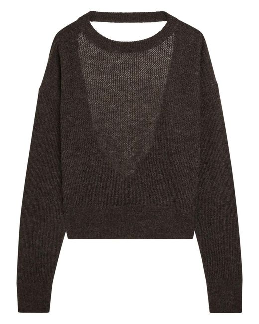 Haikure Blair Cut-Out Alpaca-Blend Jumper in Black | Lyst UK