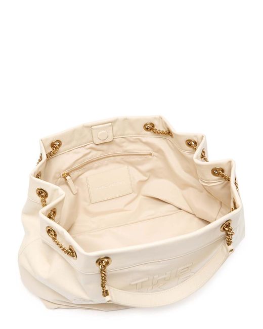 Marc Jacobs The Chain Sack Large Leather Tote in Natural | Lyst