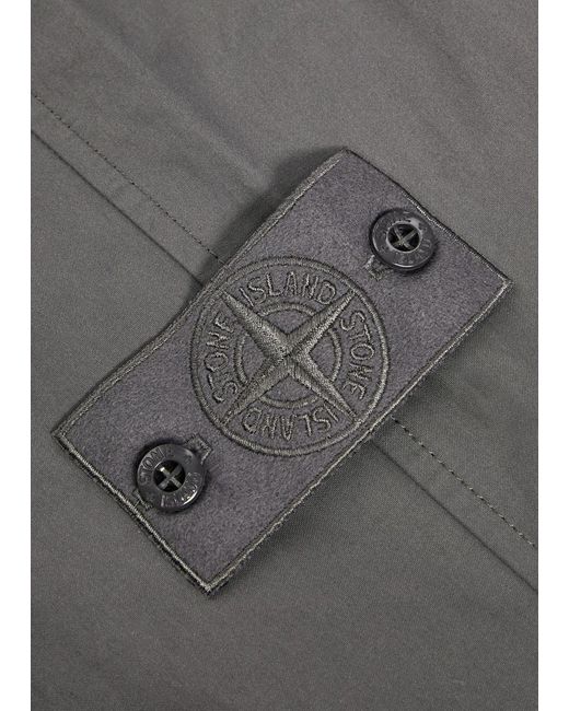 Stone Island Ghost Straight-Leg Cotton-Poplin Cargo Trousers in Grey ...