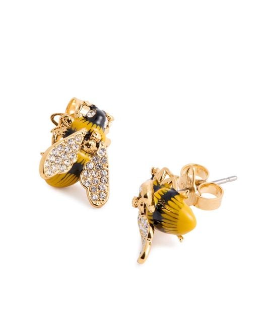 Vivienne Westwood Bumble Bee Embellished Stud Earrings in Metallic | Lyst UK
