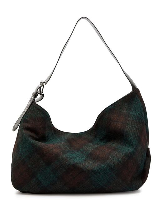 Vivienne Westwood Maxime Large Plaid Tweed Shoulder Bag in Black | Lyst UK