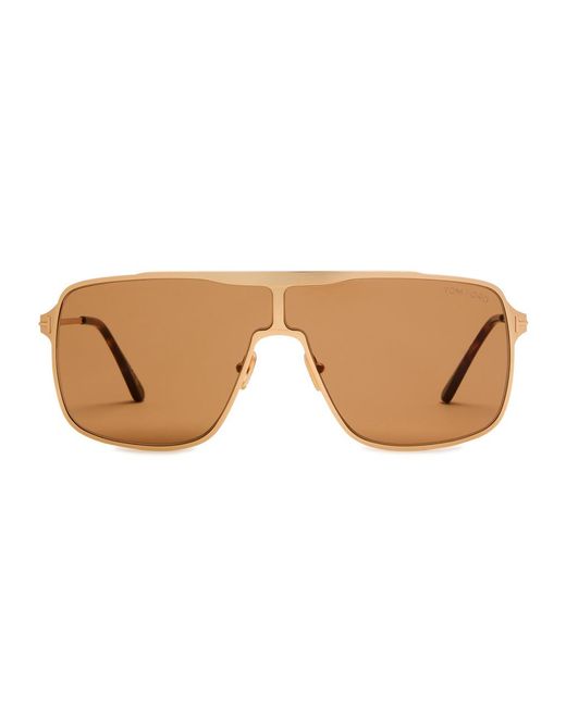 Tom Ford Zappa Square D-Frame Sunglasses in White | Lyst UK