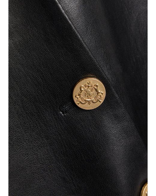 Alice + Olivia Michelle Faux Leather Mini Blazer Dress in Black | Lyst UK