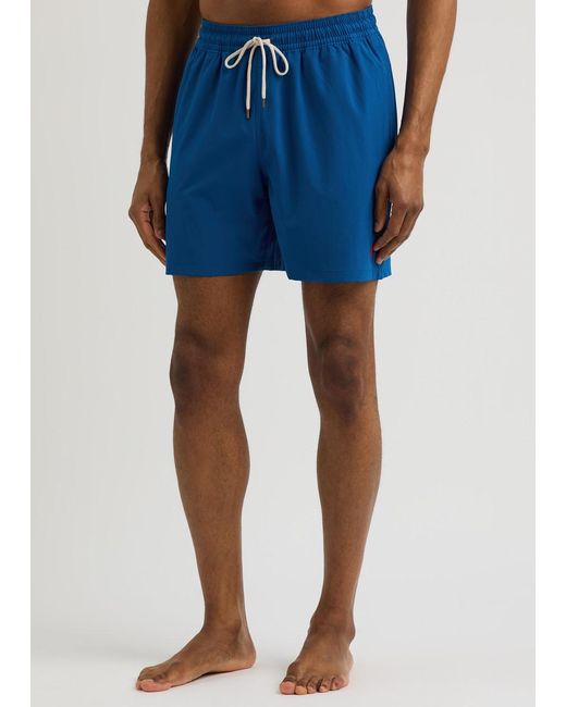 Polo Ralph Lauren Logo Shell Swim Shorts in Blue for Men | Lyst