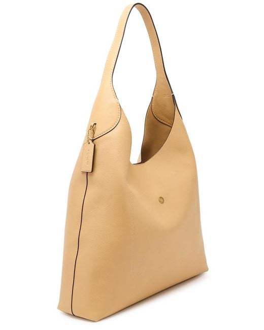 COACH Brooklyn 39 Leather Shoulder Bag in Natural | Lyst UK