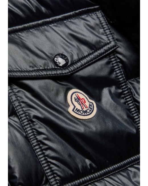 Moncler Mourillion Logo Shell Jacket in Black for Men | Lyst UK