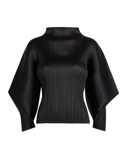 Pleats Please Mock Neck Top