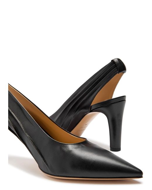 Gabriela Hearst Amari 90 Leather Slingback Pumps in Black | Lyst