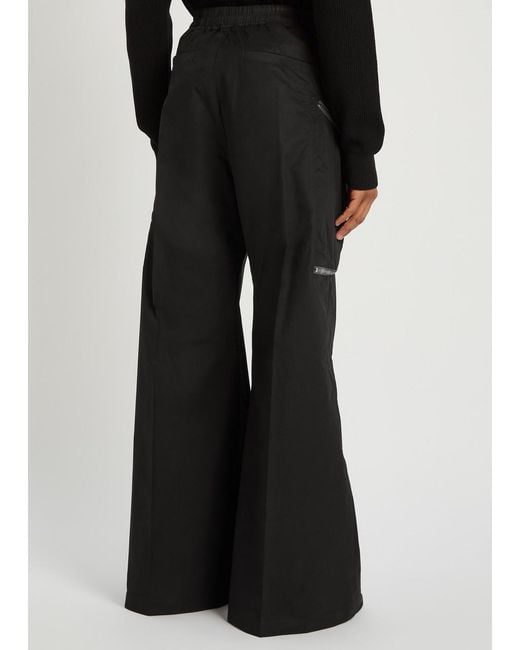 Rick Owens Heizer Belas Wide-Leg Cotton Cargo Trousers in Black for Men ...