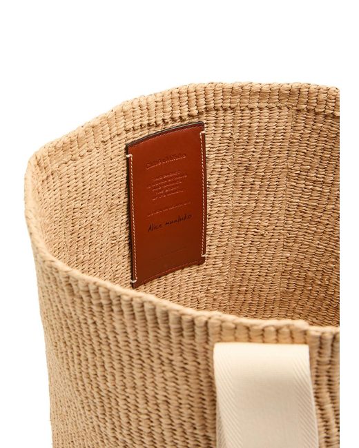 Chloé Woody Raffia Basket Bag in Natural | Lyst
