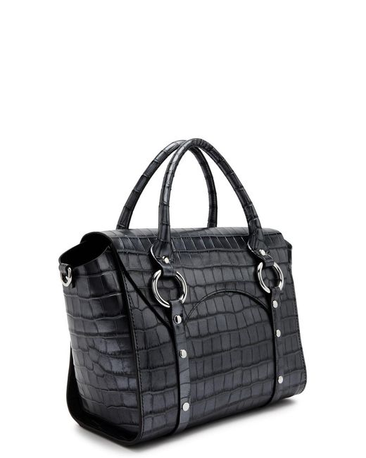 Vivienne Westwood Betty Medium Crocodile-Effect Leather Top Handle Bag in Black | Lyst