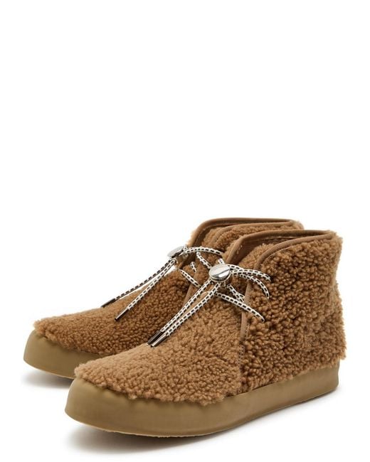 Le Monde Beryl Desert Shearling Ankle Boots in Brown | Lyst UK