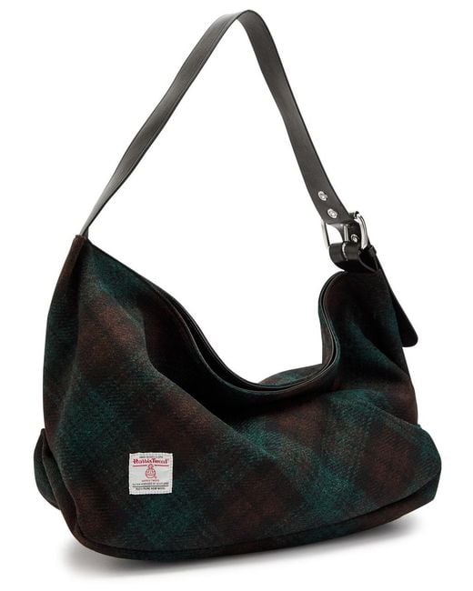 Vivienne Westwood Maxime Large Plaid Tweed Shoulder Bag in Black | Lyst UK