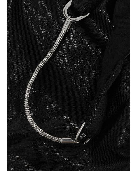 Mugler Chain Embellished Thong Bikini Briefs In Black Lyst