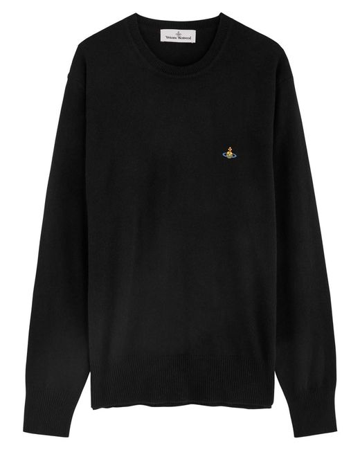Vivienne Westwood Alex Logo Wool-Blend Jumper in Black for Men | Lyst UK