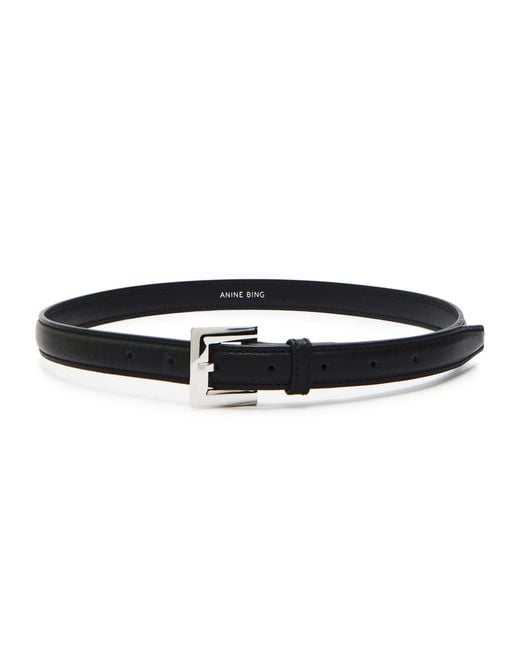Anine Bing Nicola Leather Belt in Black | Lyst UK