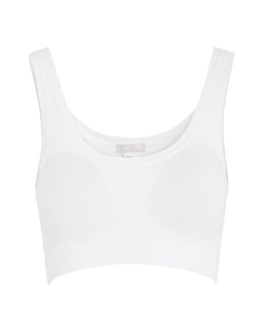 Hanro Touch Feeling Padded Bra Top in White | Lyst UK