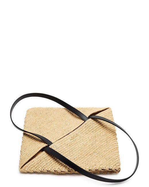 Loewe Puzzle Fold Woven Raffia Tote in Natural | Lyst