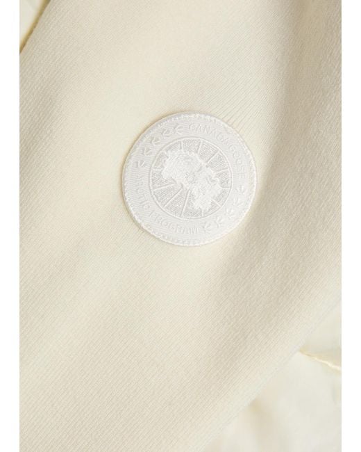Canada Goose Hybridge Hooded Shell And Wool-Blend Jacket in White | Lyst UK
