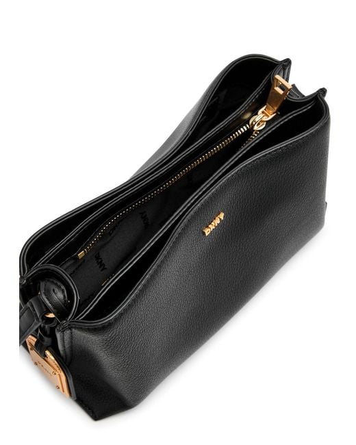 DKNY Alya Leather Cross-Body Bag in Black | Lyst