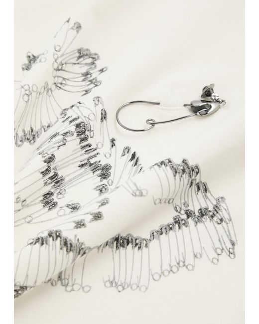 Vivienne Westwood Safety Pin-Print Cotton T-Shirt in White for Men | Lyst