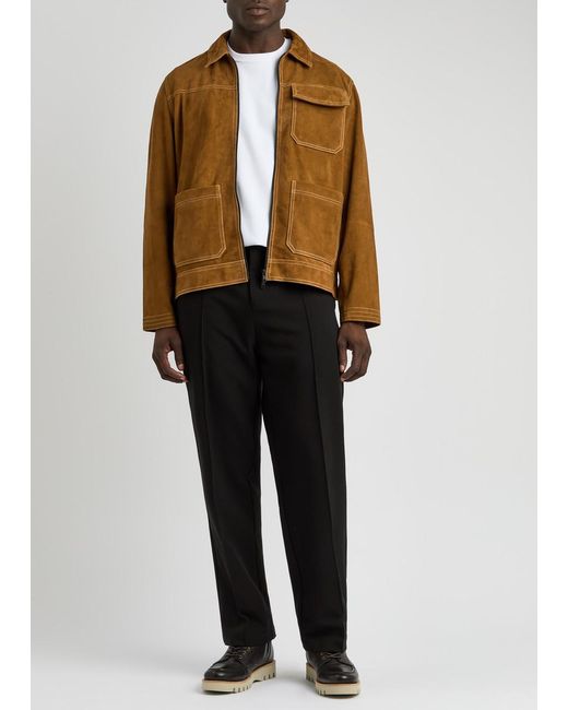 Oliver Spencer Hardwick Suede Jacket in Brown for Men | Lyst