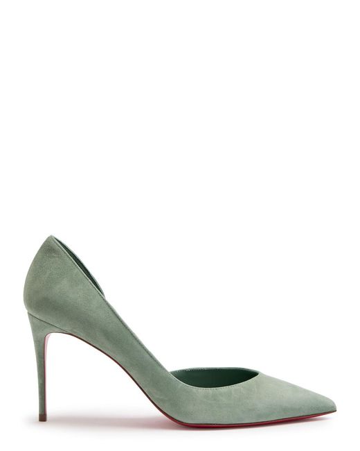Christian Louboutin Iriza 85 Suede Pumps in Green | Lyst UK