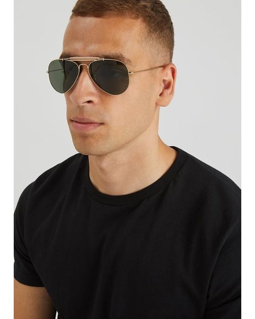 Ray-Ban Tone Aviator Sunglasses, Sunglasses, Lenses in Green | Lyst UK