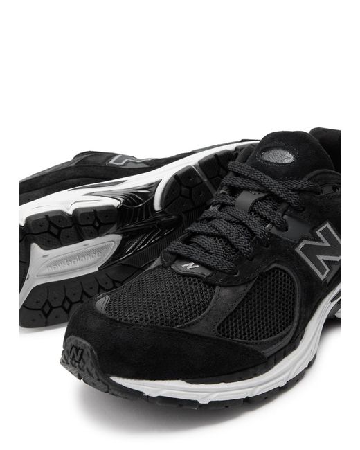 New Balance 2002R Panelled Mesh Sneakers in Black | Lyst