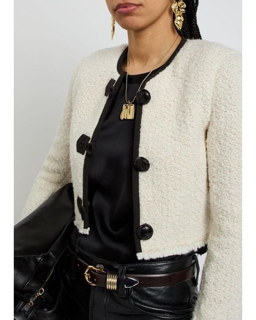 Isabel Marant Gradilia Bouclé Jacket in Natural | Lyst UK