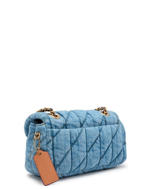 COACH Tabby 20 Quilted Denim Shoulder Bag in Blue | Lyst UK
