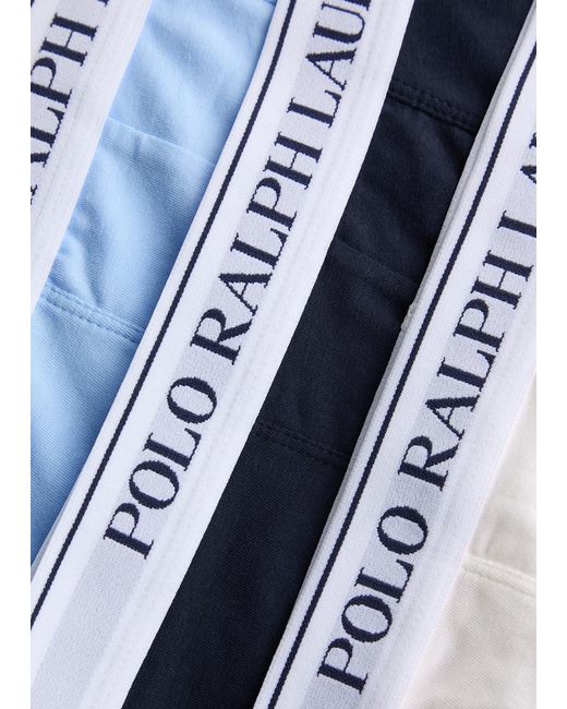 Polo Ralph Lauren Logo-Jacquard Stretch-Cotton Trunks in White for Men ...