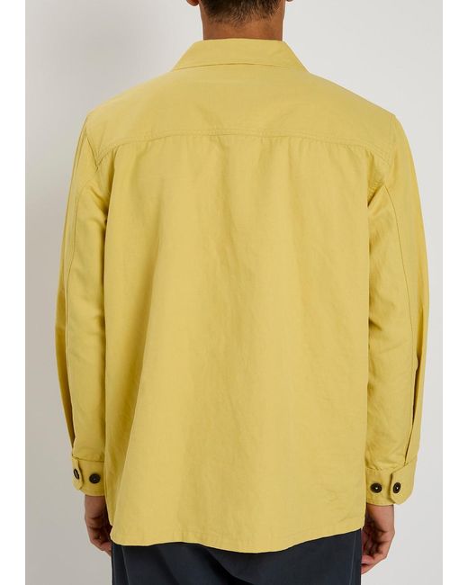 Universal Works Jungle Linen-Blend Overshirt Jacket in Yellow for Men ...