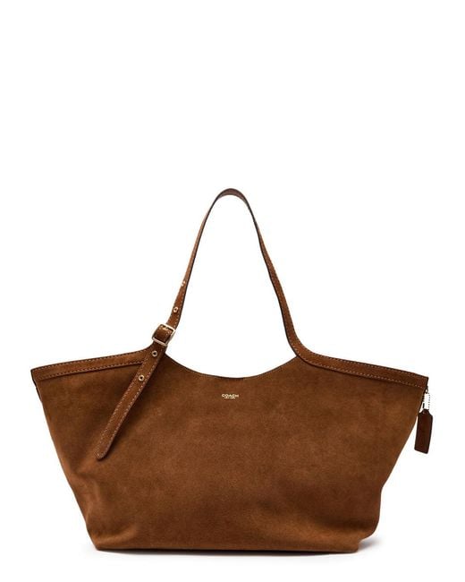 COACH Gramercy Suede Tote in Brown | Lyst UK