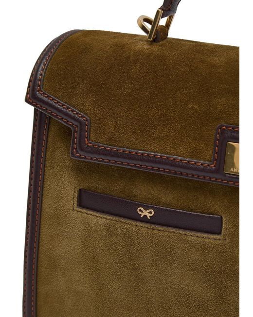 Anya Hindmarch Mortimer Suede Top Handle Bag in Brown | Lyst