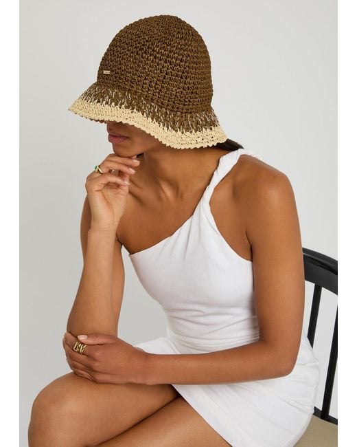 Eugenia Kim Bailey Straw Bucket Hat in Natural | Lyst UK