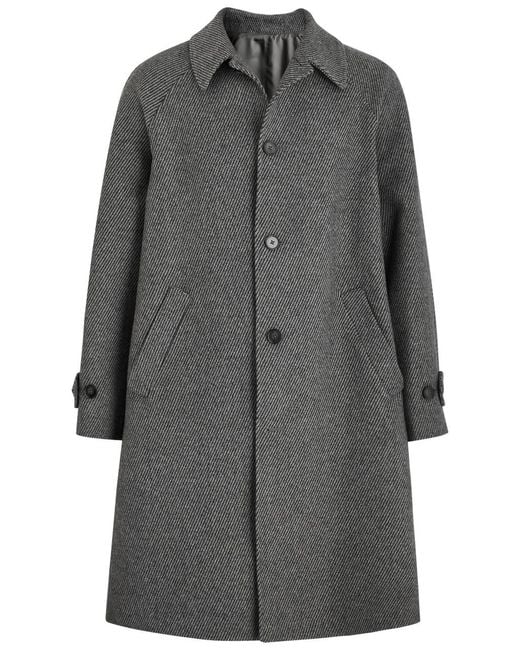 Officine Generale Wool-Blend Twill Raglan Coat in Gray for Men | Lyst
