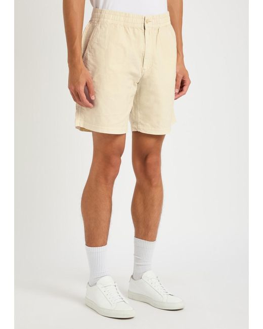 Polo Ralph Lauren Prepster Logo-Embroidered Canvas Shorts in Natural ...
