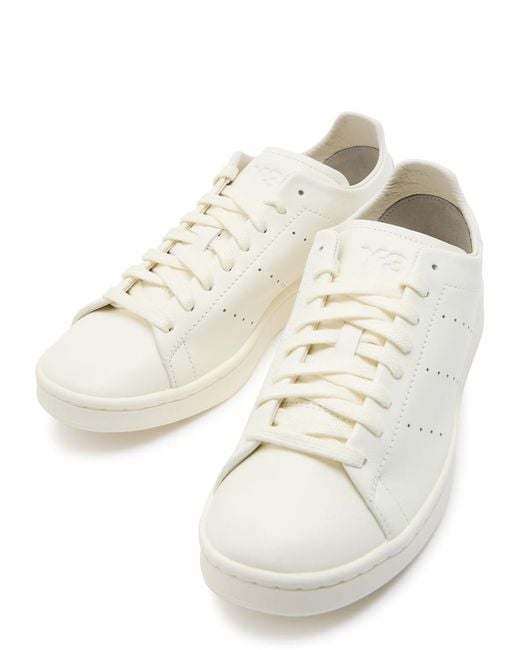 Y-3 X Adidas Stan Smith Leather Sneakers in White for Men | Lyst UK