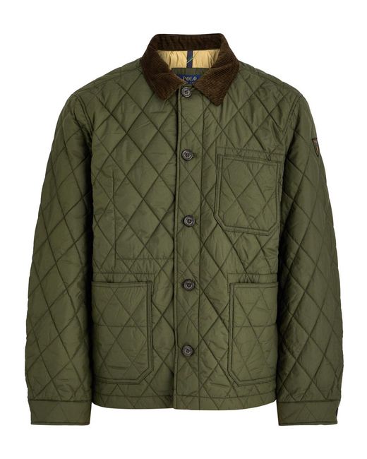 Polo Ralph Lauren Quilted Shell Jacket in Green | Lyst