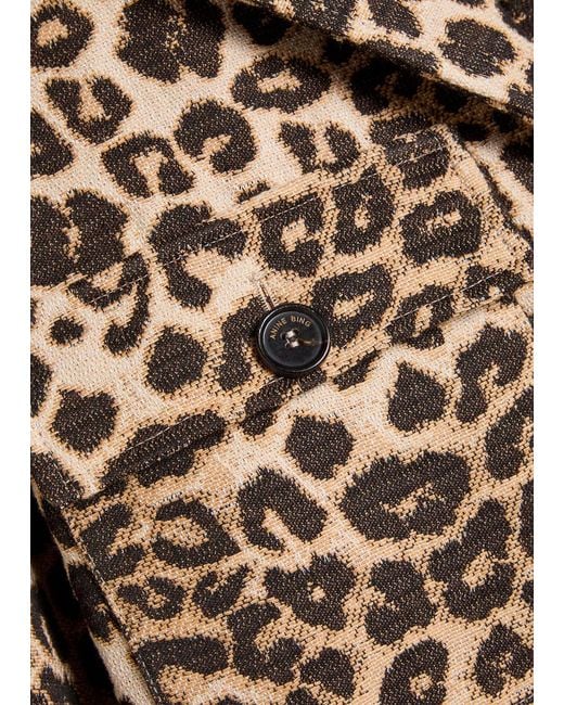 Anine Bing Flynn Cotton-Blend Jacket in Brown | Lyst UK