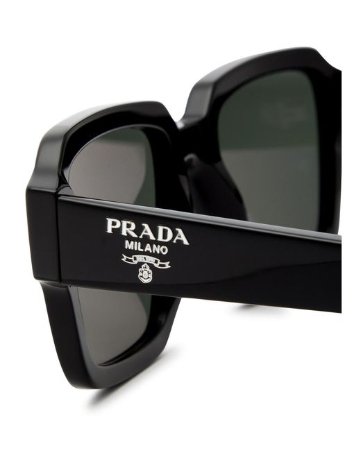 Prada Square-Frame Sunglasses in Black | Lyst UK